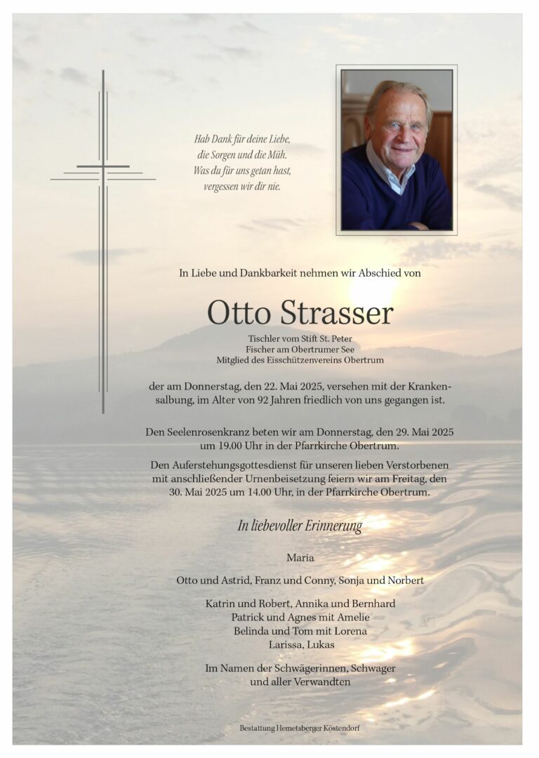 Otto Strasser - Bestattung Hemetsberger | Särge | Urnen | Beratung im ...